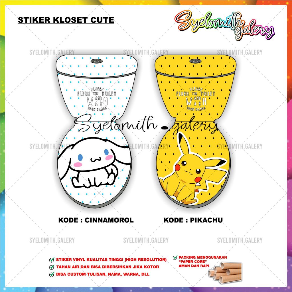 Cinamorol Toilet Sticker Pikachu Toilet Sticker | Shopee Malaysia