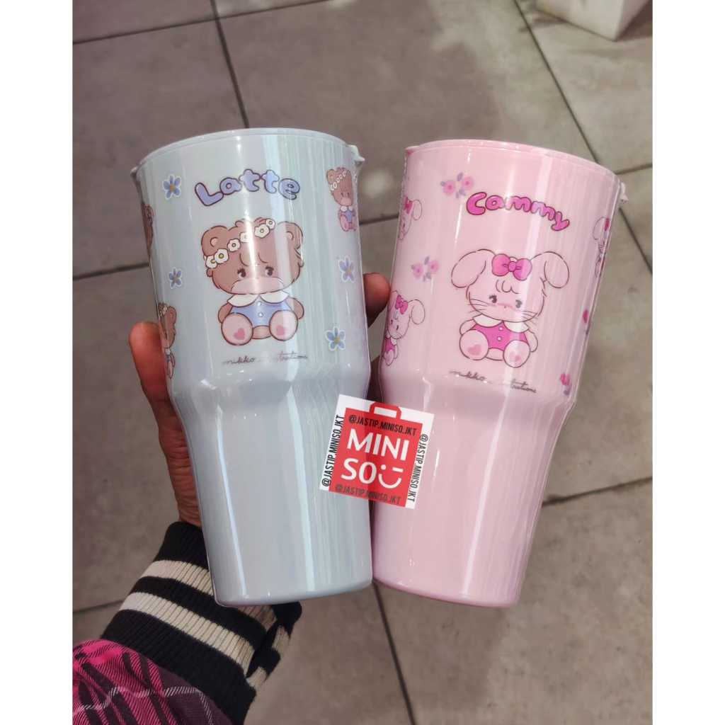 Miniso MIKKO Collection Plastic Drinking Bottle (800ml) Cammy / Latte ...
