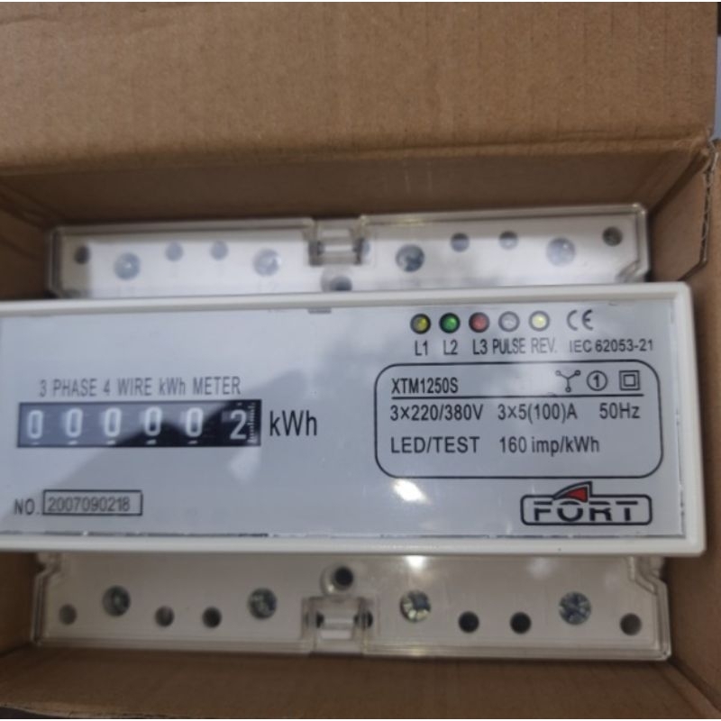 Kwh meter XTM1250S 3 phase 3P/ 3phase analog kwh meter/ Fort | Shopee ...