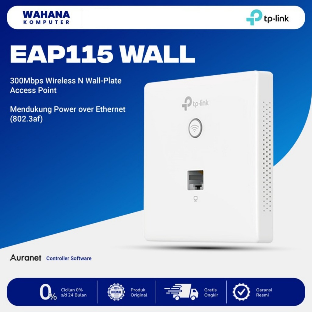 Tp-link Wireless N Wall-Plate Access Point EAP115-Wall, EAP 115 WAL ...