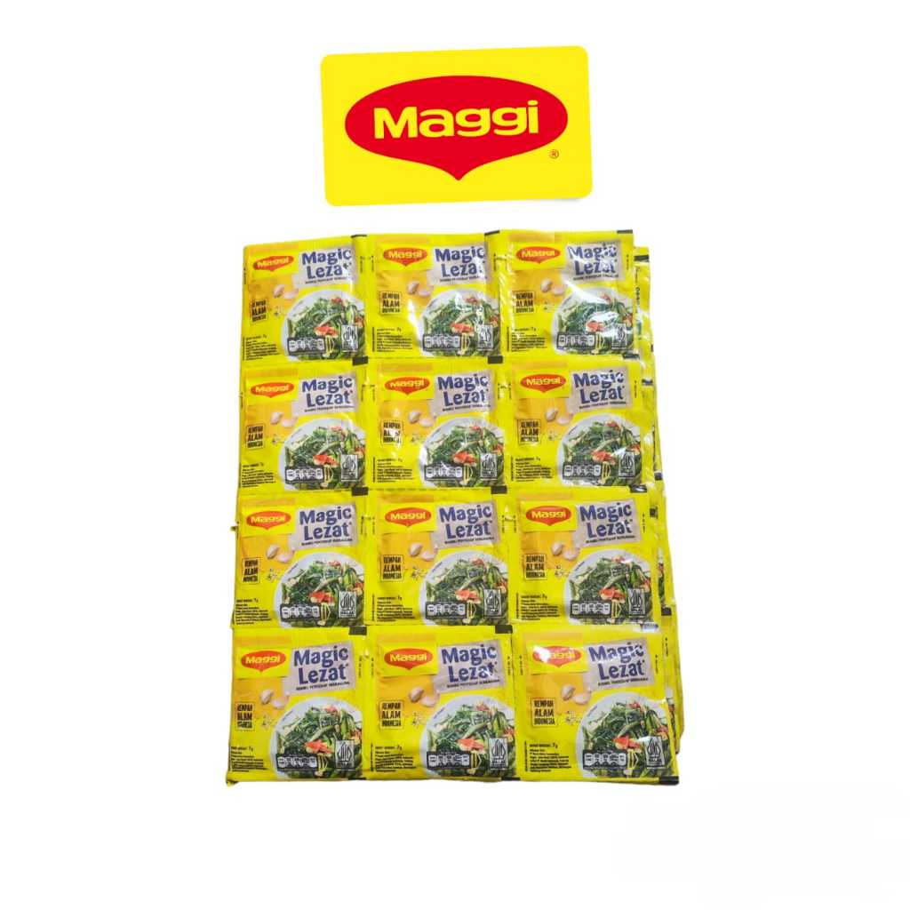 Maggi Magic Delicious contains 12 sachets. Packaging for broth cooking ...