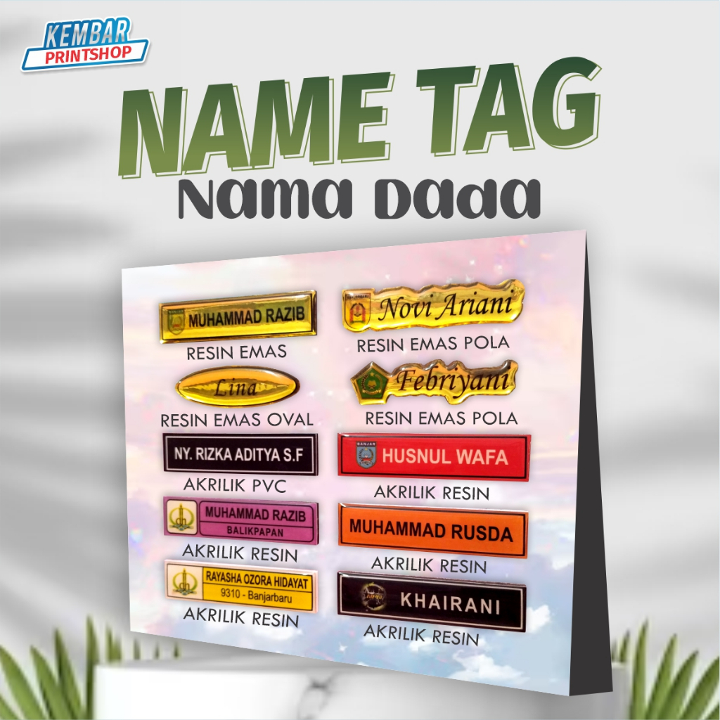 Name TAG NAME CHEST NAME TAG ACRYLIC NAME TAG HIJAB NAME TAG SCHOOL ...