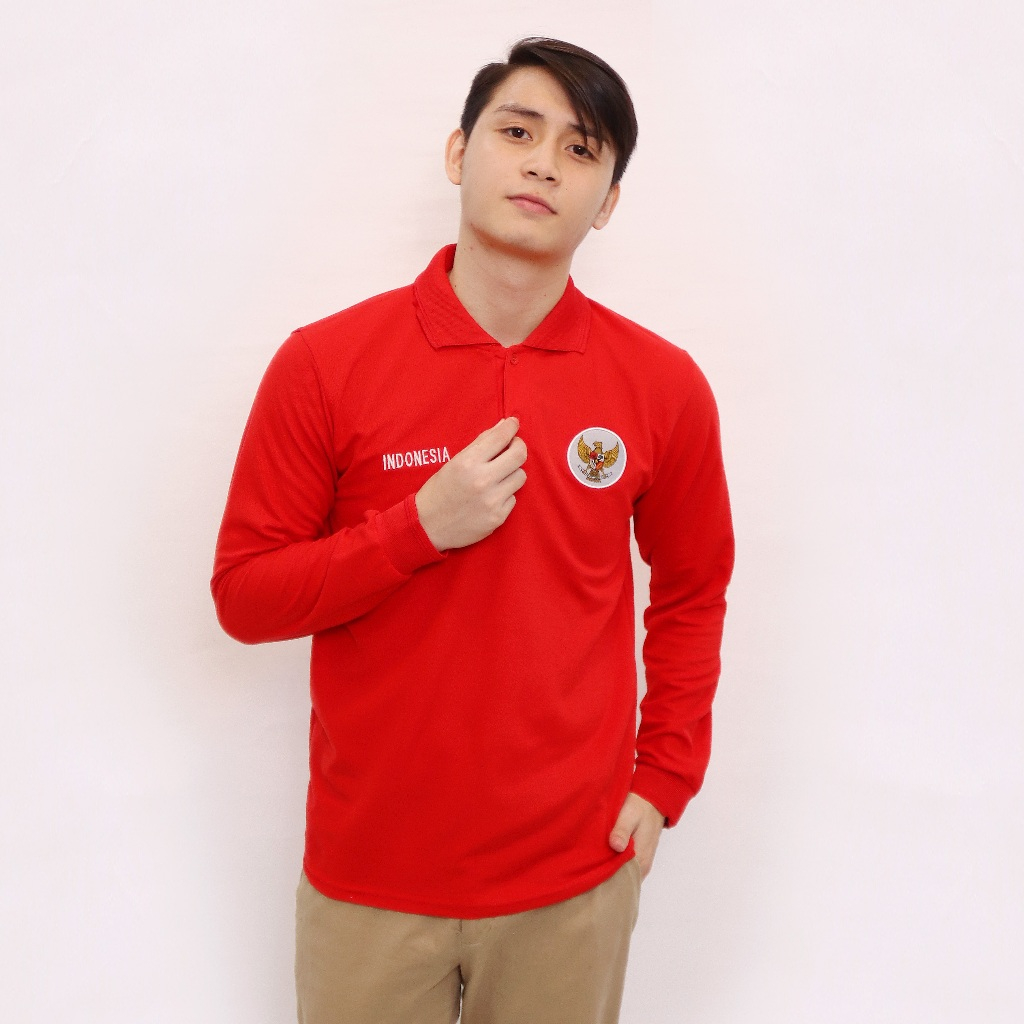 Noveli wear - Men's long sleeve collared t-shirt | Garuda Indonesia ...