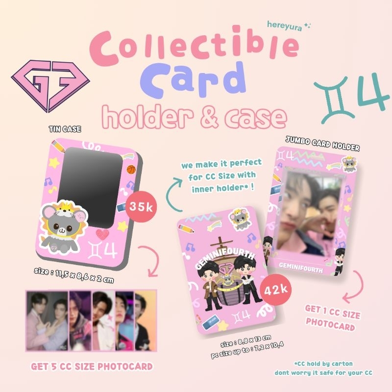 Collectible Card CC/PC Photocard Tin Case and Card Holder Geminifourth ...