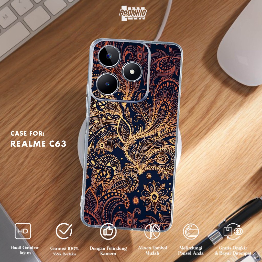 Case Realme C63 4G Casing Realme C63 4G BATIK Motif - Clear Case ...