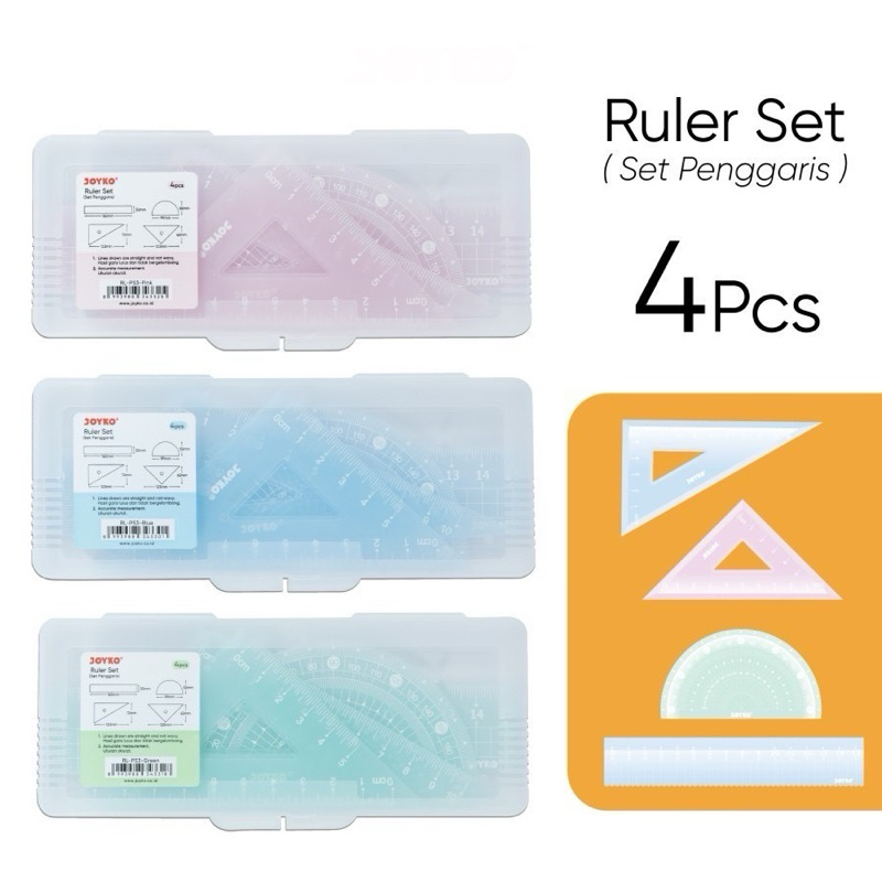 1 Set of Joyko Ruler Pastel Colors | Shopee Malaysia