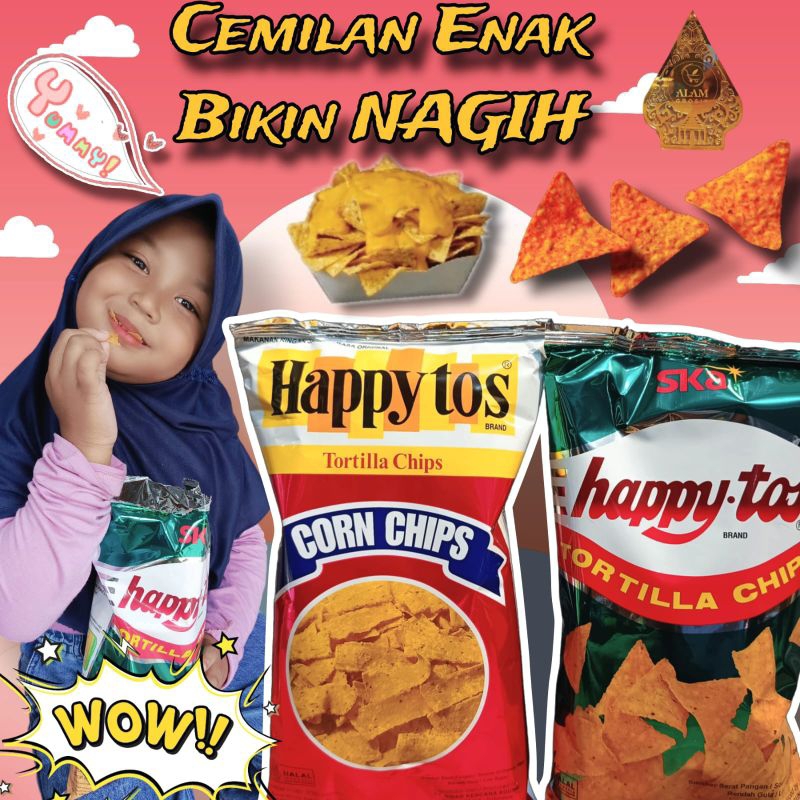 MERAH Happy Tos Red Brand Corn Chips Original Flavor 140gr, 1pcs ...