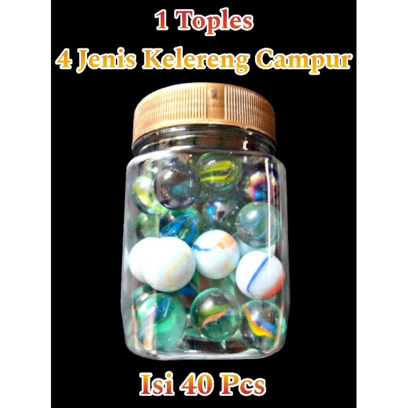 Mixed Marbles 1 Premium Jar Contains 40 Pcs | Shopee Malaysia
