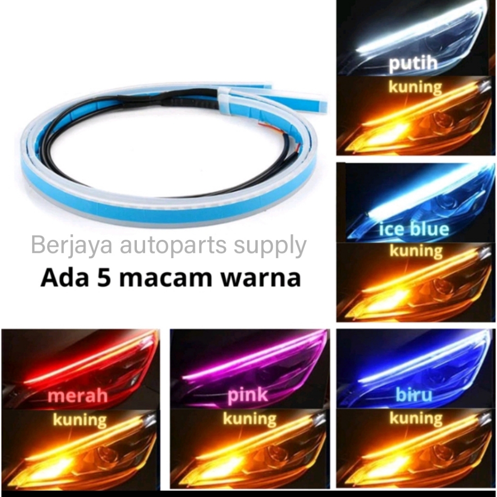 Led Eyebrow Light slim DRL Flexible waterproof 12V 60cm 2 running Modes ...