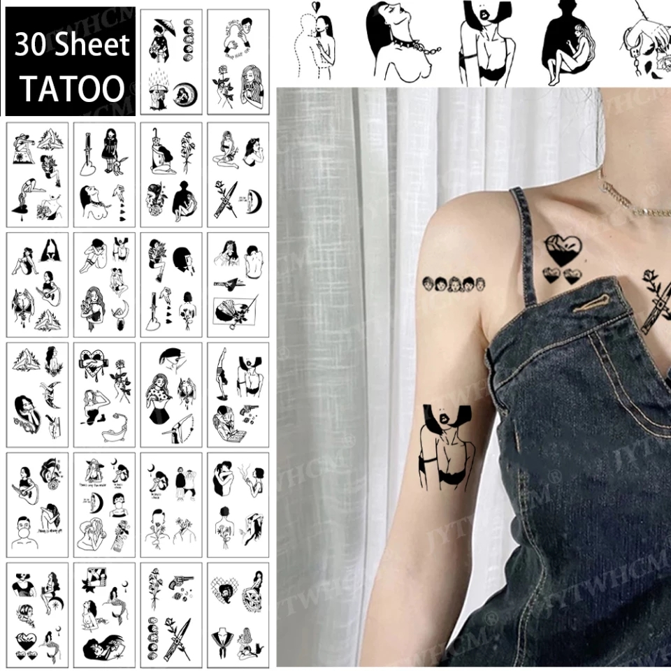 Aesthetic Tattoos Skena Code Q - temporary Tattoos With Small Motifs Of ...