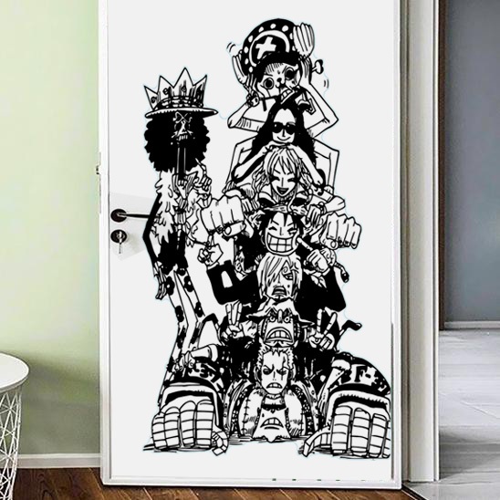 Wpsbgs RD040 60X90 STICKER ANIME ONE PIECE N NAKAMA III WALLSTICKER WAL ...