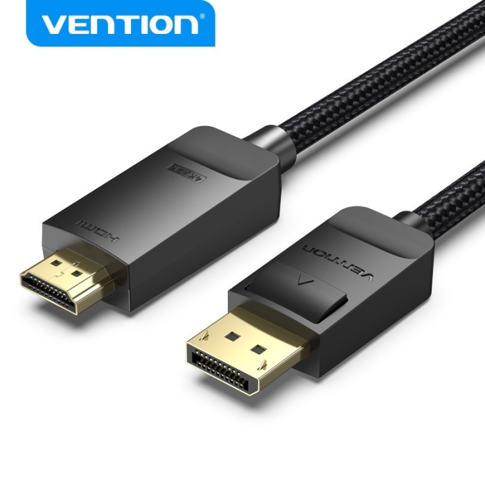 VENTION DP to HDMI 4K 30Hz Black Port Display Cable - HAG | Shopee Malaysia