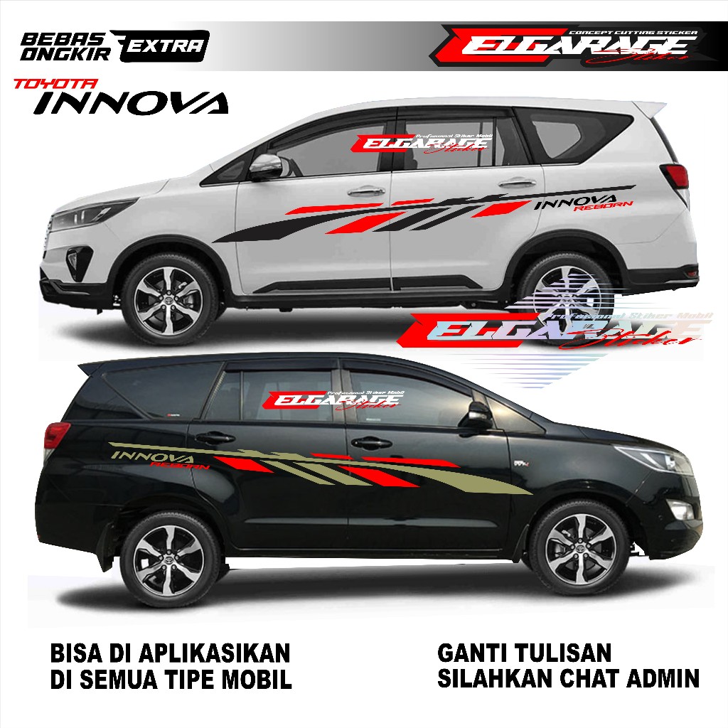 Toyota kijang innova Car sticker cutting sticker list Side body kijang ...