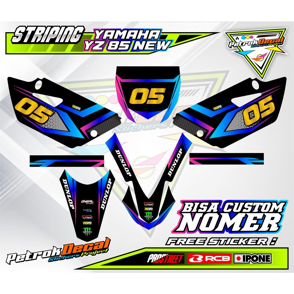 Decal PREMIUM YAMAHA YZ 85 NEW/DECAL FULL BODY Motorcycle YAMAHA YZ 85 ...