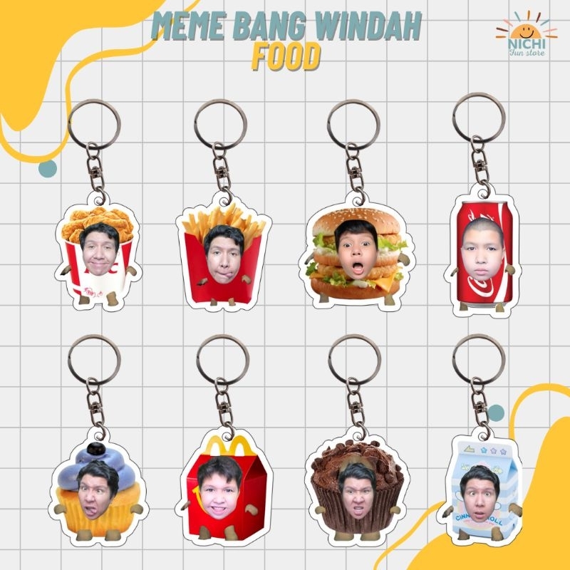 GANTUNGAN Bang WINDAH FOOD MEMORY KEYCHAIN/BANG WINDAH KEYCHAIN ...