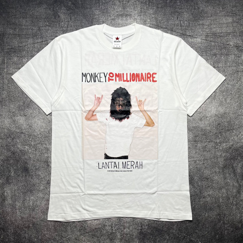 MERAH Monkey TO MILLIONAIRE Tshirt - RED FLOOR WHITE Official ...
