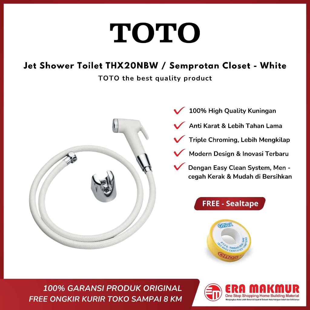 PUTIH Toto - Jet Shower Spray Toilet THX 20 NBW / Spray Closet / Toilet ...