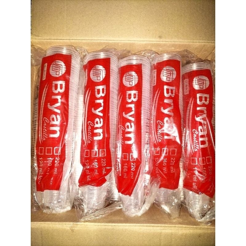 Bryan aqua cups/coffee cups/clear plastic cups 220ml sachets coffee tea cups 1 pack contains 50 ...
