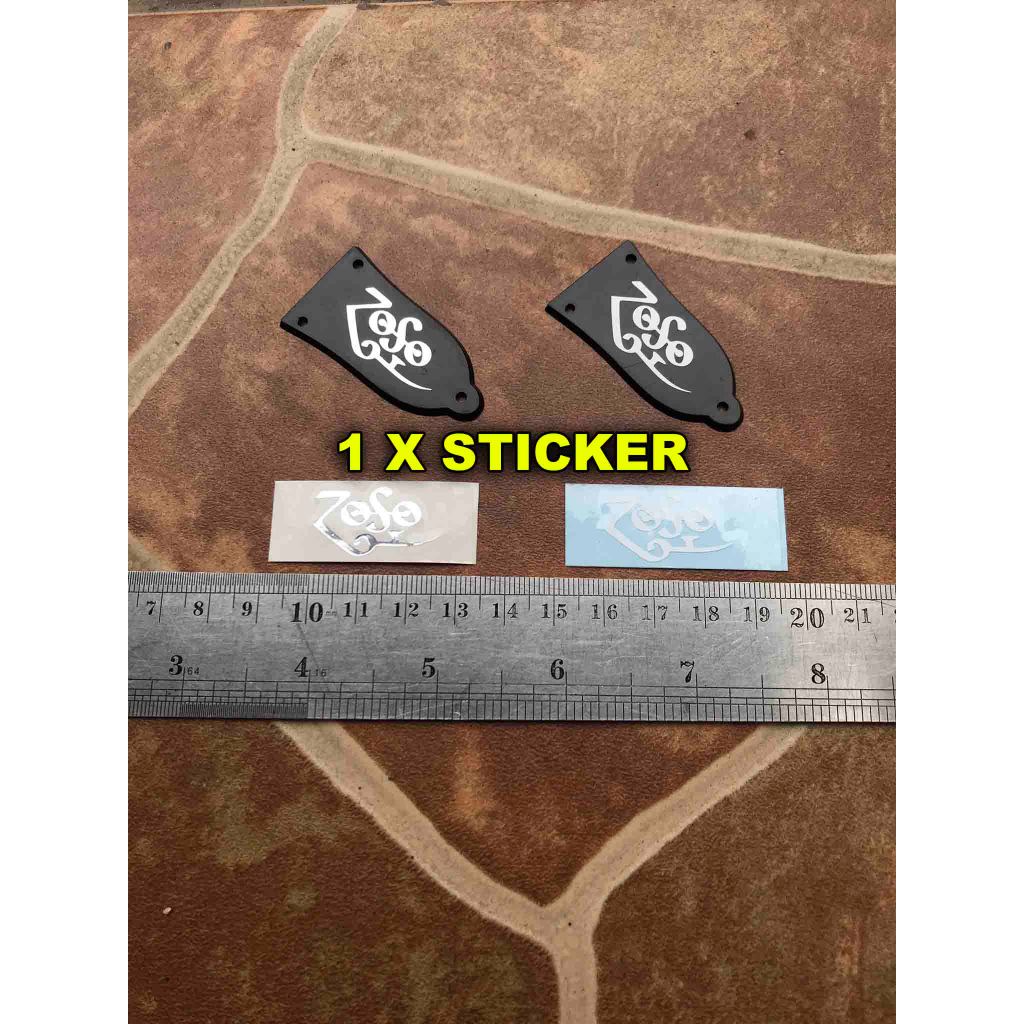 Zoso symbol Logo Jimmy Page Sticker Writing Cover Trussrod Lespaul ...