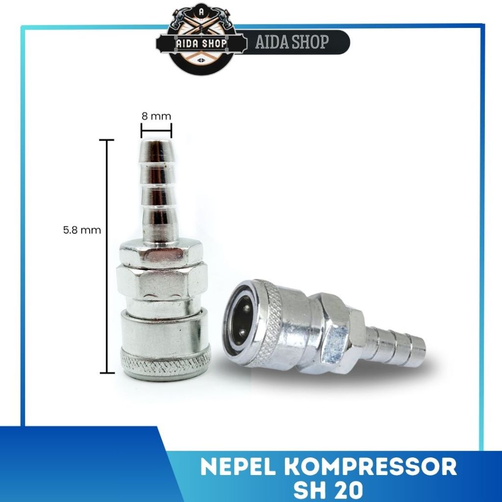 Compressor Hose Connector Nepel SH 20 Quick Coupler Connection ...