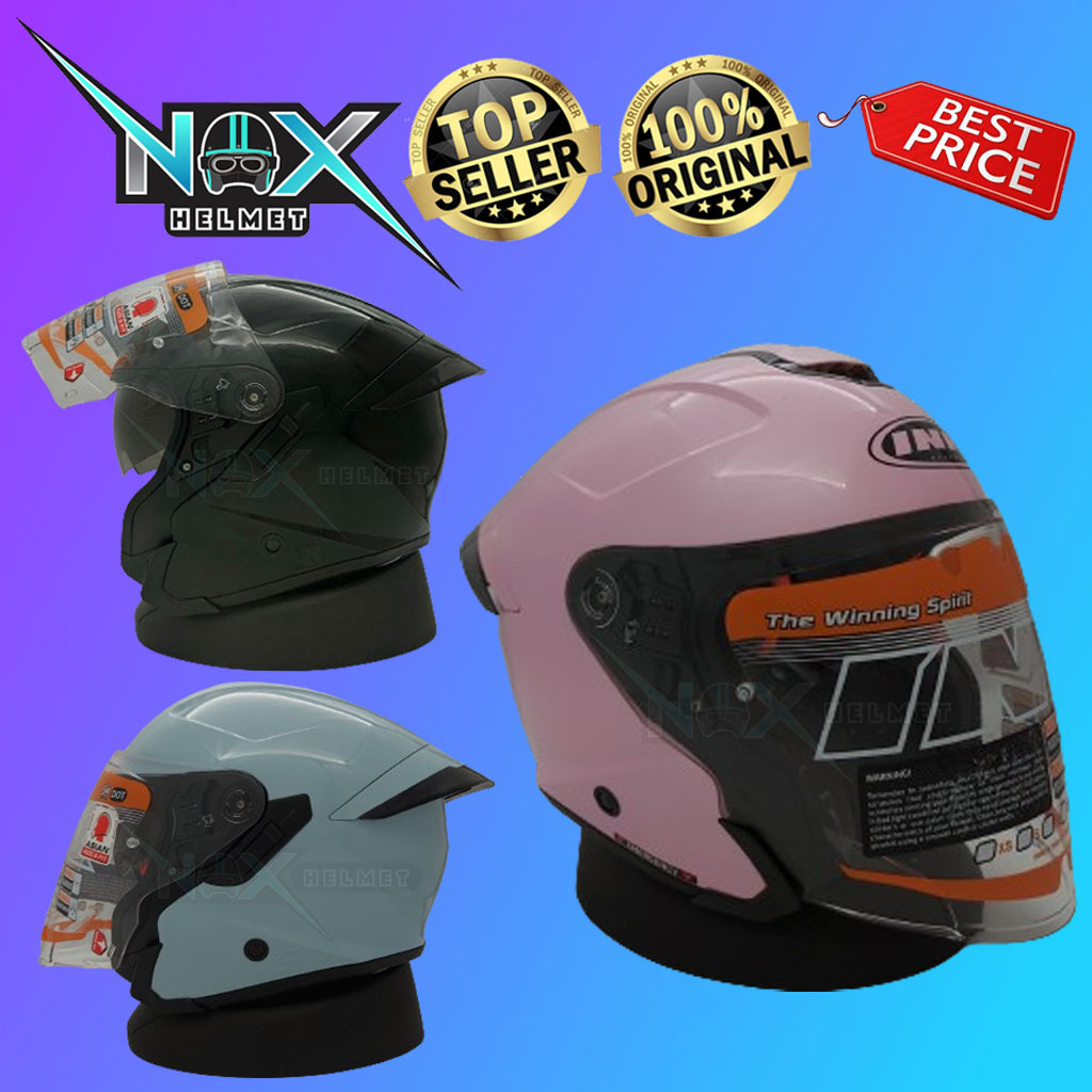 ORIGINAL INK TERRA 2 Solid Plain Spoiler Halfface Helmet | Shopee Malaysia
