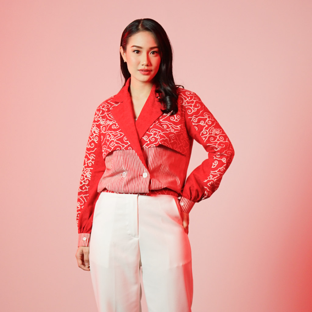 Batik Sogan Merdeka Collection Mega Overcast Batik Jacket | Shopee Malaysia