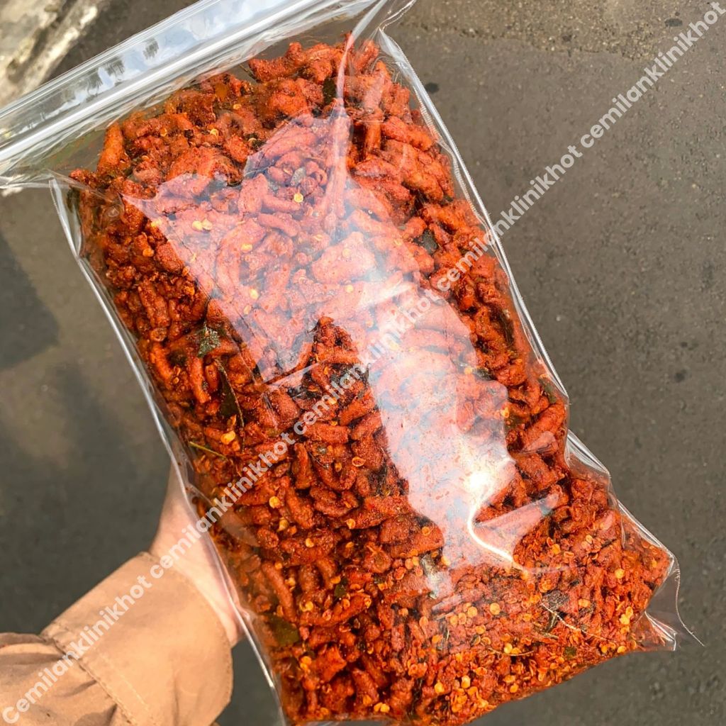 Crispy Intestine Chips 1KG Spicy Orange Leaves/Cikruh 1KGKrispi/chicken ...