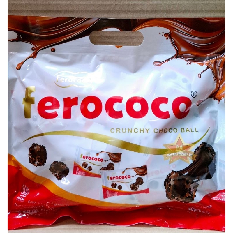[ HALAL ] FEROCOCO 320gr CONTENTS 40pcs/ CRUNCHY CHOCO BALL/ CHOCOLATE ...