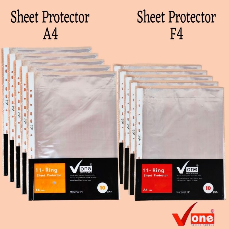 Psm - Sheet Protector A4 - F4 Thick Brand V ONE File Folder Plastic ...