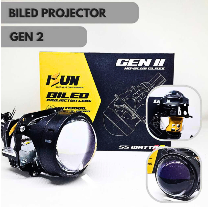 Biled ISUN 2.5 INCH 3 INCH GEN 2 55W PROJECTOR LED BLUE LENS PROJIE ...