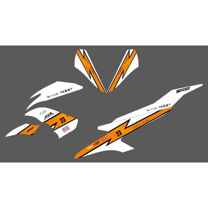 Stripping STICKER Transparent YAMAHA AEROX OLD Latest JDM LIVERY ...
