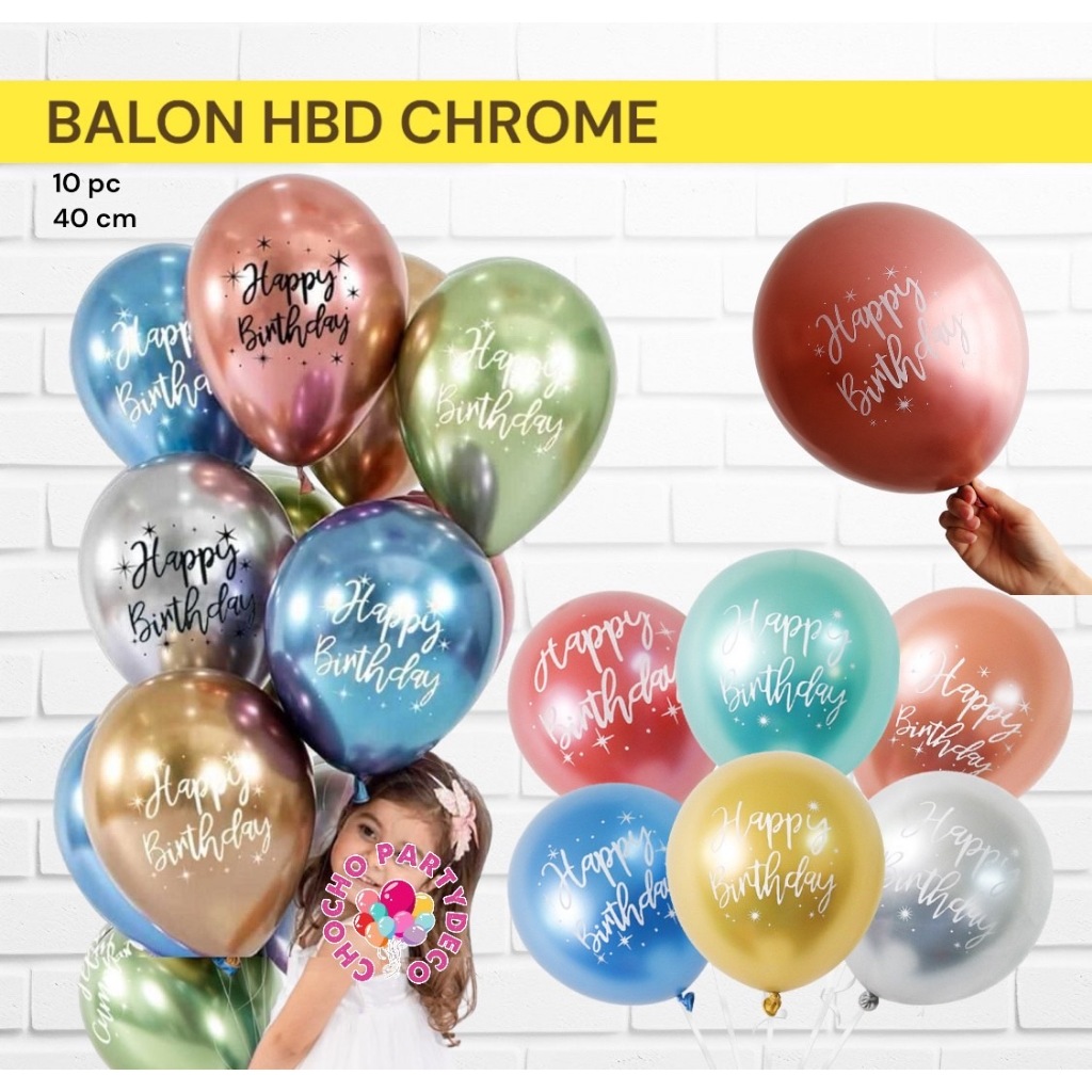 10-pack HAPPY BIRTHDAY CHROME Balloons/BIRTHDAY Balloons | Shopee Malaysia