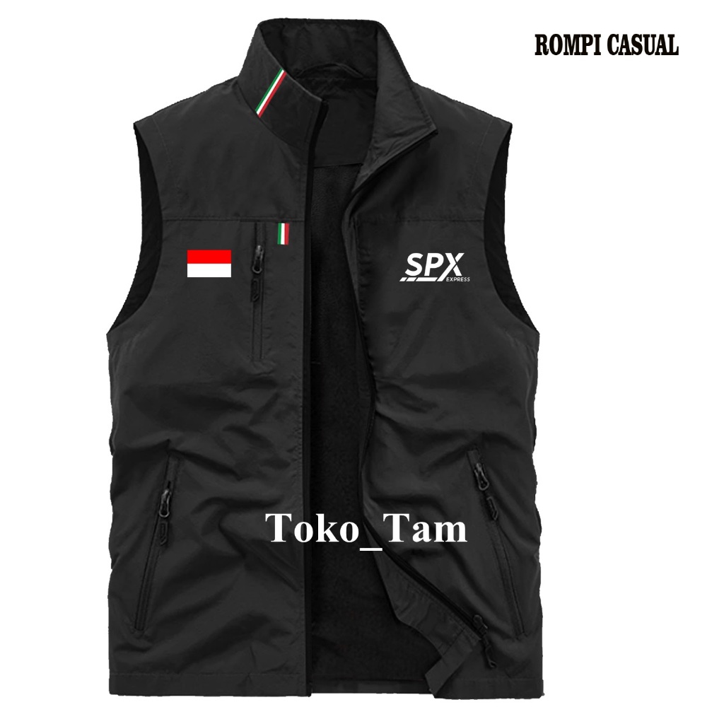 !! Spx express logo distro casual vest waterproof vest taslan zipper ...