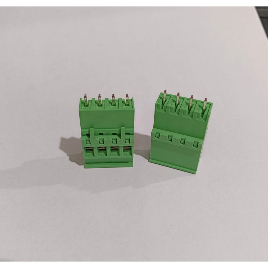 HIJAU Terminal Block 4 pin 5.08mm plugable connector Straight Green ...