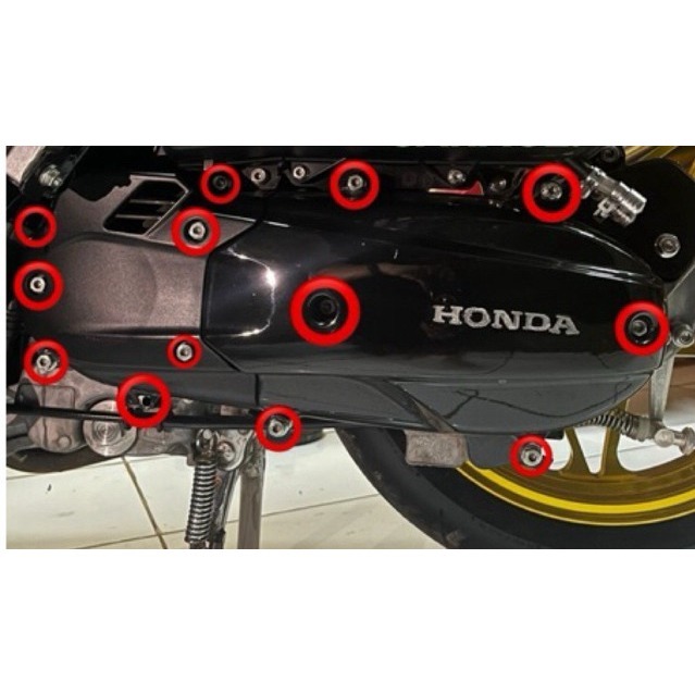 Vario 125 150 LED OLD NEW KZR MODEL CVT SET BOLTS 2 KEYS (13 BOLTS) ORI ...