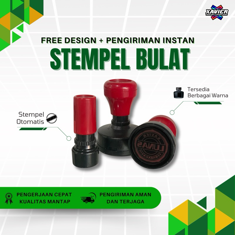 Custom FLASH STAMPS/ROUND AUTOMATIC XAVIER PRINTING | Shopee Malaysia