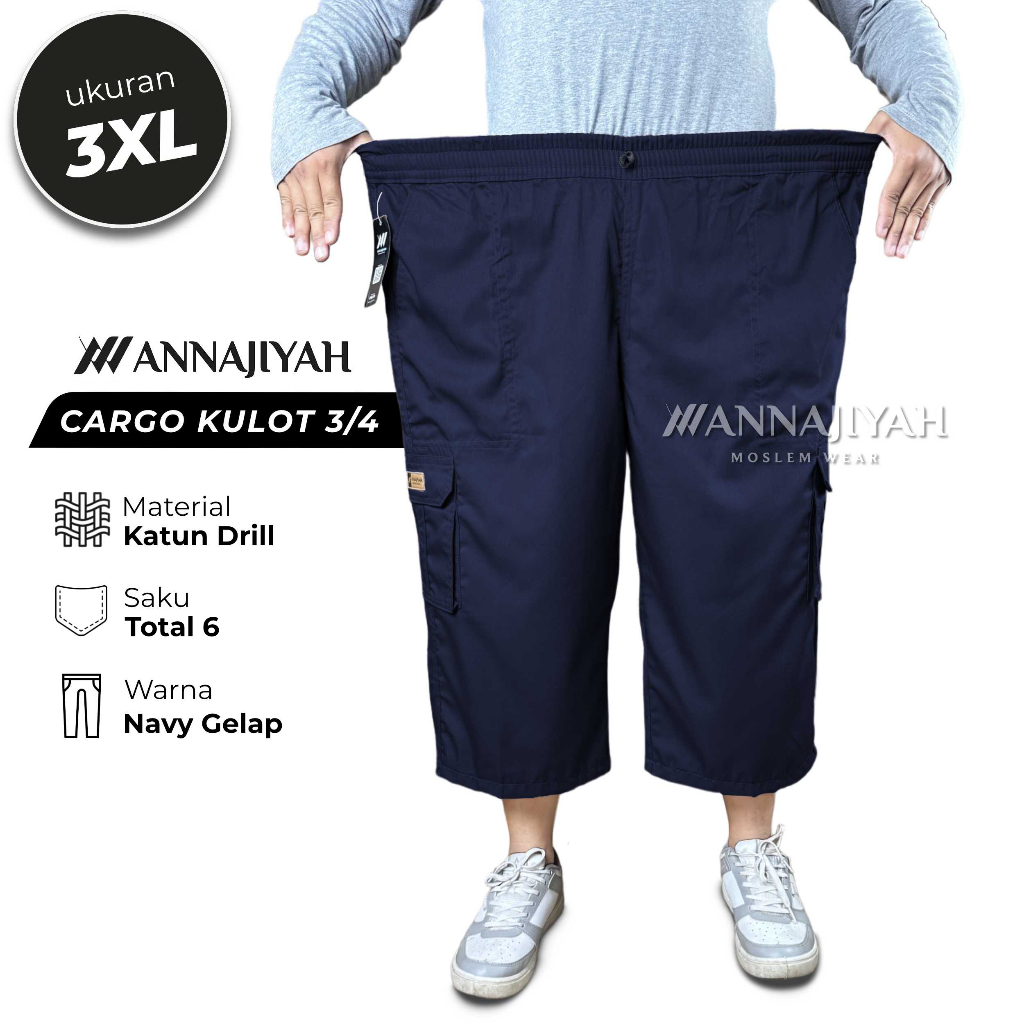 Sirwal KULOT Pants 3/4 JUMBO XXXL Annajiyah Outdoor Cargo Model ...