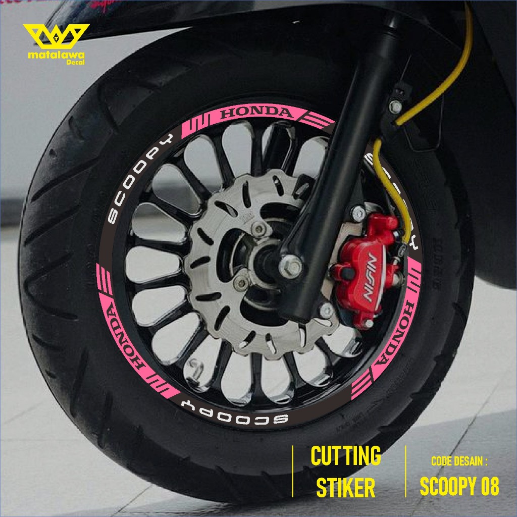 Scoopy R12 2020 2021 2022 2023 Motorcycle Rim Cutting Stickers Nyala ...