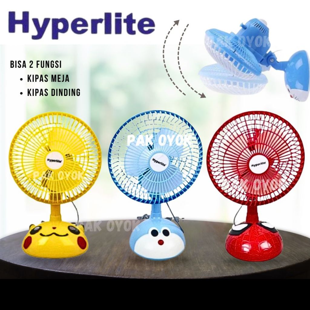 (FREE Bubble) 2in1 8inch Character Fan - Multifunction Fan - Desk Fan ...