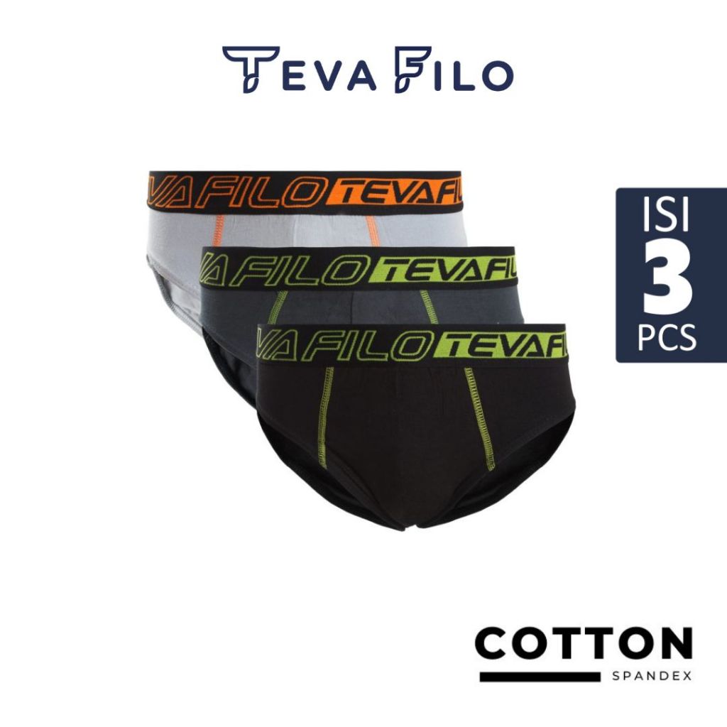 Teva FILO MEN'S UNDERWEAR 903 TRIANGLE (1 pack contains 3 pcs) | Shopee ...