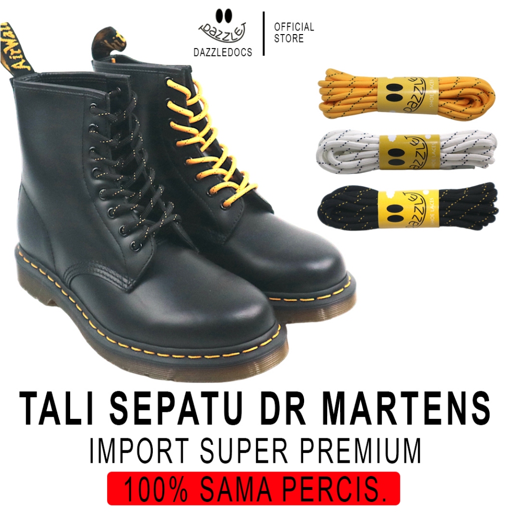 HITAM PUTIH Docmart 8 hole dr martens shoelaces 8 holes 140 cm black ...