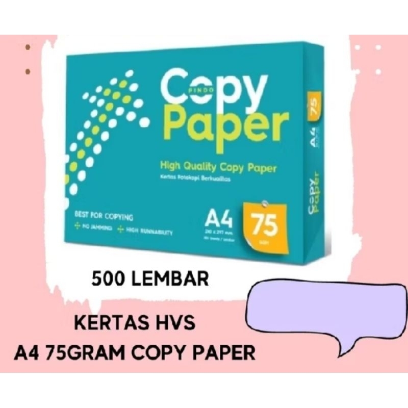 Hvs Copy Paper A4 70gr (1 ream) | Shopee Malaysia