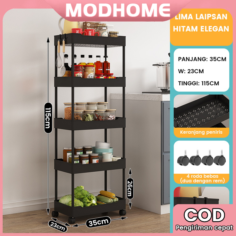 Modhome Plastic kitchen shelf, multi-purpose stacking shelf, triangle ...