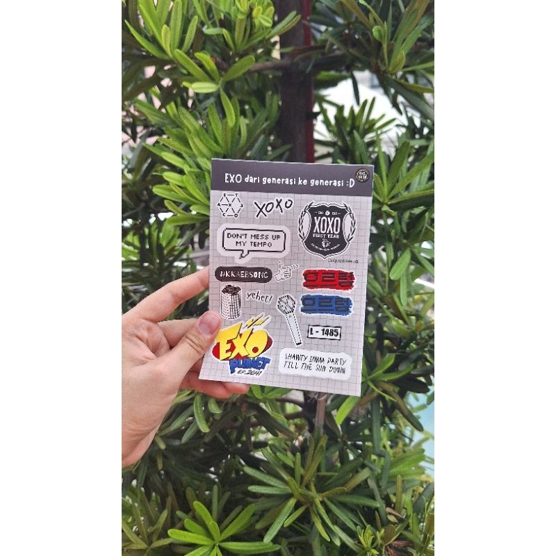 Exo STICKER SET A6 FREEBIES STICKER SHEET | Exo-l AESTHETIC TUMBLR ...