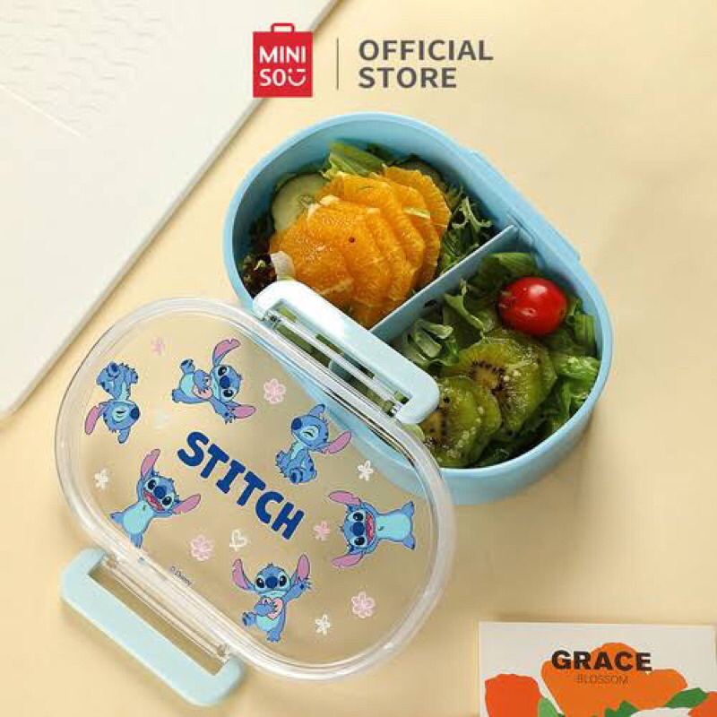 Miniso Disney Stitch Bento Box storage Food / Miniso stitch lunch Box ...