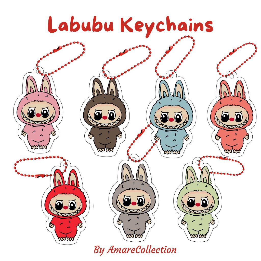 GANTUNGAN Amare Collection - Labubu Keychain Keychain Labubu Acrylic ...