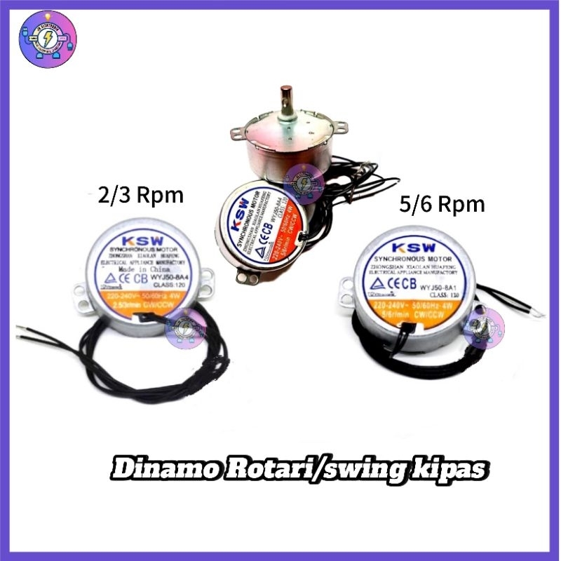 SYNCHRONOUS DYNAMO SWING MOTOR ROTARY BOX FAN/ Rotary Dynamo/ Swing ...