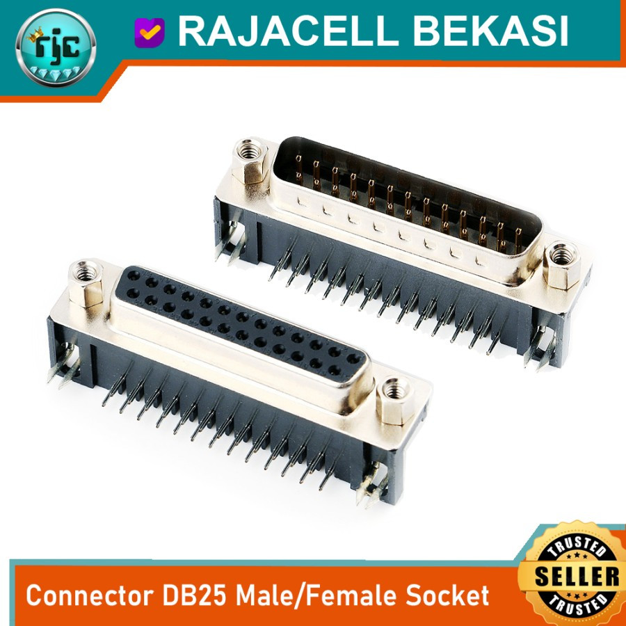 Db25 Socket Connector DB-25 Port DIP Pin Male Female Socket Connector ...
