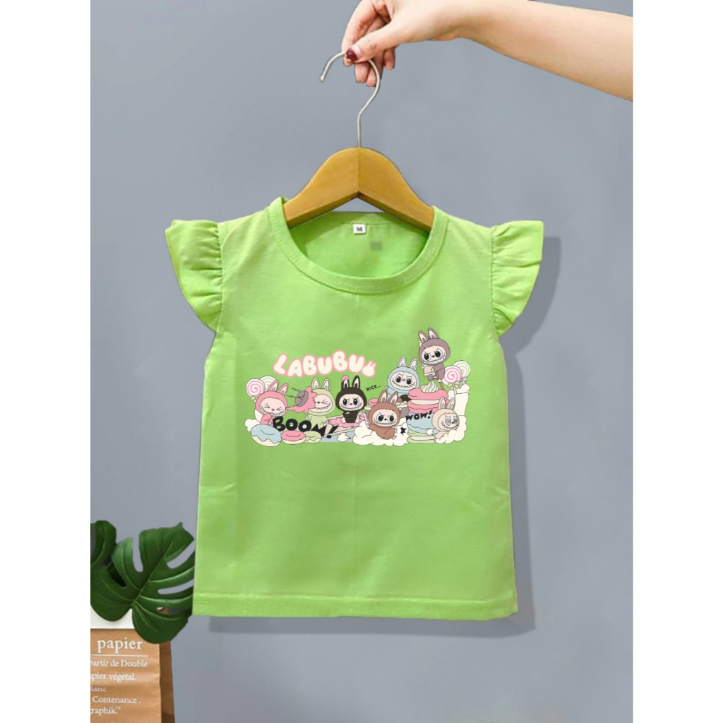 Labubu & Friends Girls Ruffle Tee Top | Shopee Malaysia