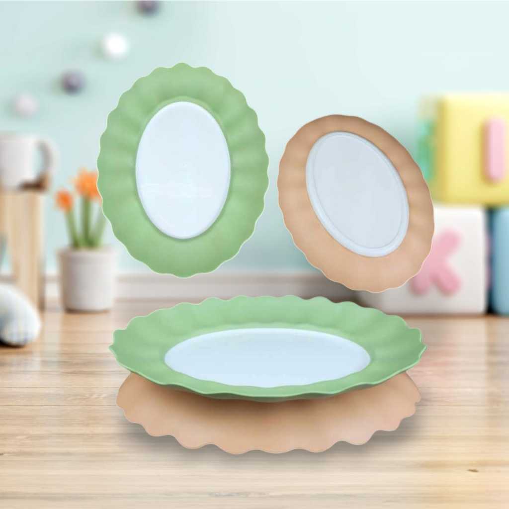 (6pcs) Plastic oval Dinner Plate/12-hikari oval Plastic Dinner Plate ...